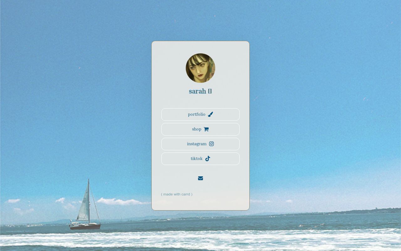 sarah's carrd ˗ˋˏ♡ˎˊ˗